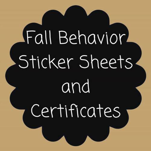 AUTUMN AND HALLOWEEN BEHAVIOR STICKER SHEET BUNDLE by Little Finger Prints