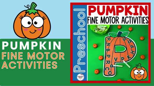 Fine Motor PUMPKIN Preschool Activities by Preschool SOS | TPT