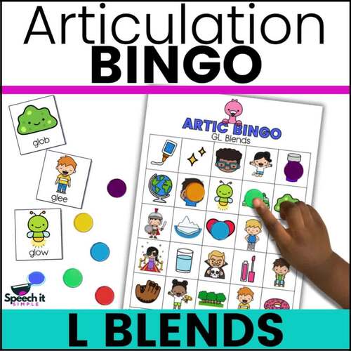 Articulation BINGO for Speech Therapy - L BLENDS - No Prep - Artic ...