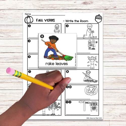 ESL Write the Room Back to School Fall Newcomer Vocabulary Games Nouns ...