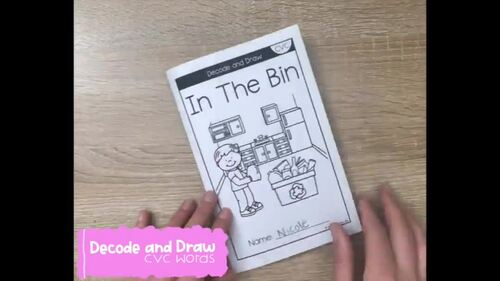 Decodable Readers CVC Words Set 2 | Directed Drawing Books | TPT