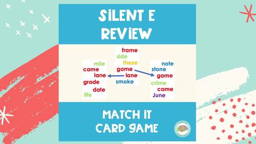 Silent e review game for reading, CVCe by Celebrating Neurodiversity