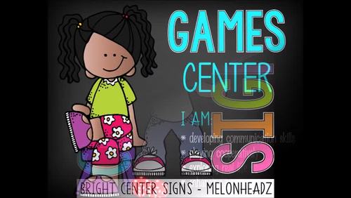 bright CHALK {melonheadz} - Classroom Decor: Center Signs and ...