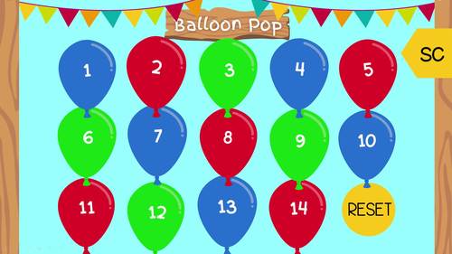 Pop the balloons s blends PowerPoint phonics game sc sk sm sp st sw