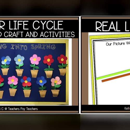 Flowers Craft for Spring Bulletin Boards with Science and Writing ...