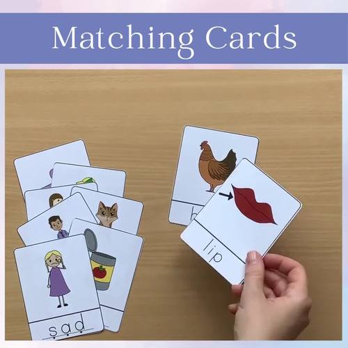 CVC & Blends Picture & Word Matching Cards by Fetch Phonics | TPT