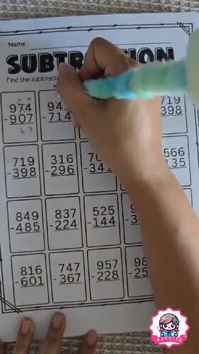 3-Digit Subtraction by 3 digit With and Without Regrouping Worksheets ...