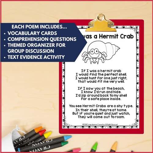 Summer Poem of the Week, Fluency Activities, Poetry Lessons, 2nd 3rd Grade