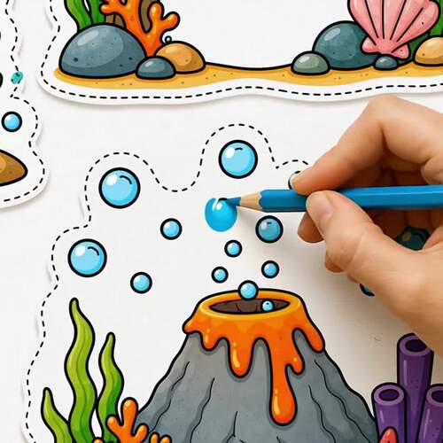 Coral & Sea Plant Coloring Templates for Summer DIY Crafts, Bulletin ...
