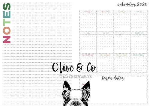 2020 Tropical Theme Teacher Diary Weekly Planner A4 - Updated from 2019!