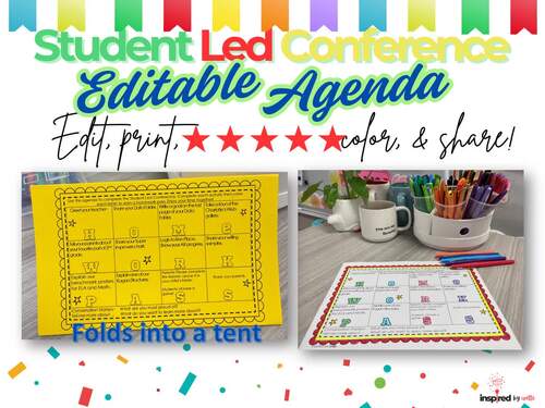 Student Led Conference Agenda and Homework Pass: Editable by Inspired ...