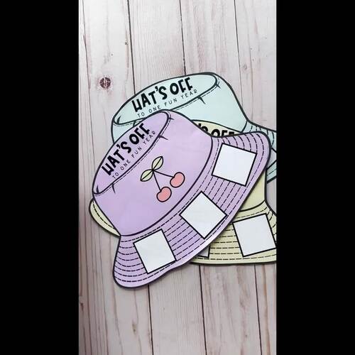 Goal Setting Sheets Students - New Year's Activity - Bucket Hat Craft