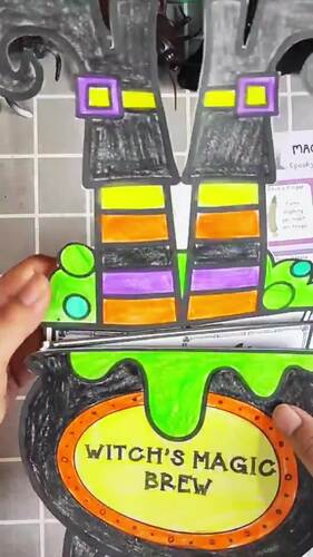 Halloween Witch’s Magic Brew Cauldron Craft Drawing & Writing Potion ...