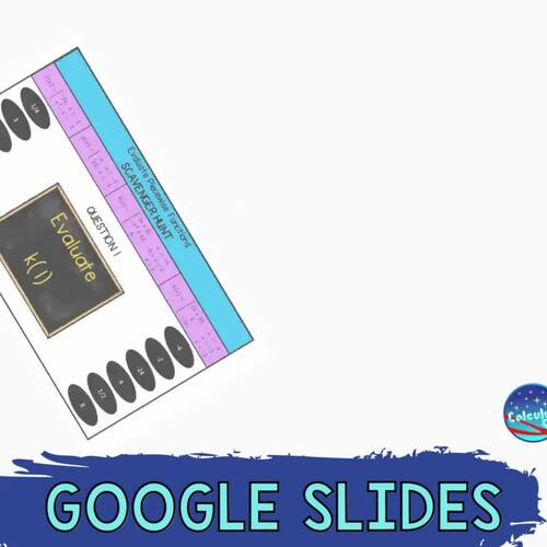 Evaluate Piecewise Functions Scavenger Hunt | Google™ Slides by Calculus4u