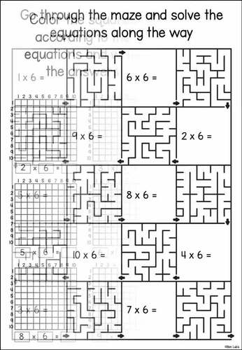 Multiplication Practice Worksheets - 6 Times Table Multiplication Fact ...