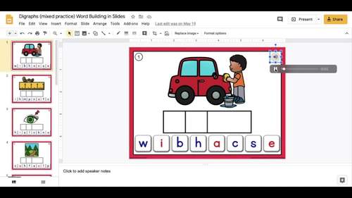 Digraphs Word Building - Phonics for Google Slides by Second Grade Smiles