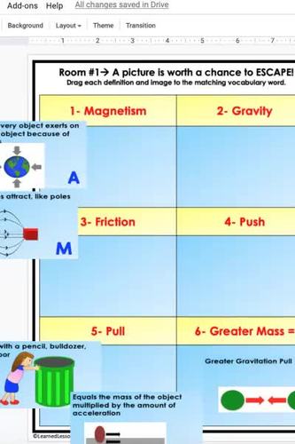 Forces & Motion Digital Escape Room, Forces Activity Earth Science ...