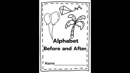 Alphabet Before & After Letter Printable by Taro Creator | TPT