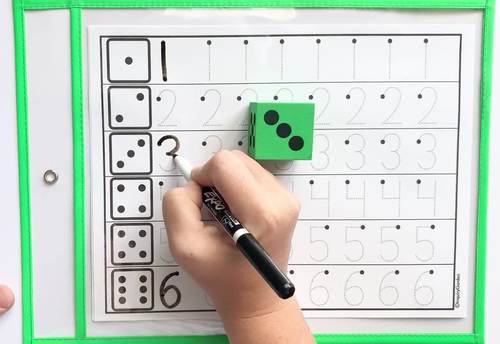 Roll and Write Numbers and Lowercase Letter Formation Games BUNDLE