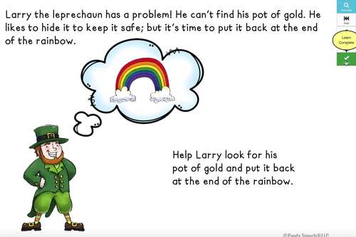 Larry's Pot of Gold BOOM Book (Boom Card Activity) Distance Learning