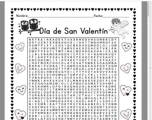 Valentine's Day Worksheets in Spanish by Sharon Larson | TPT
