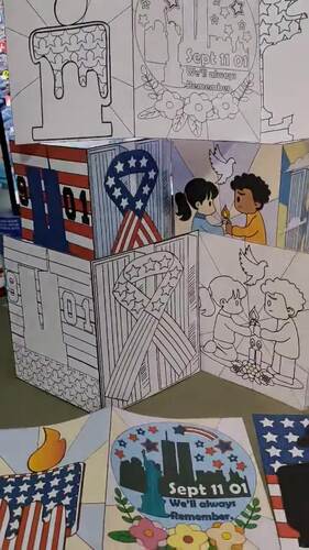 Patriot Day Card Crafts September 11th Patriotic , 9-11 Activities 5 Cards