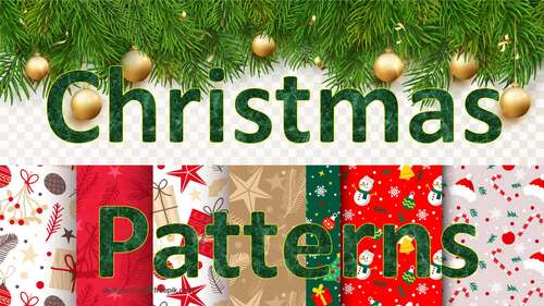 Collection of 50 Digital Christmas Patterns: Inspire Festive Creativity.