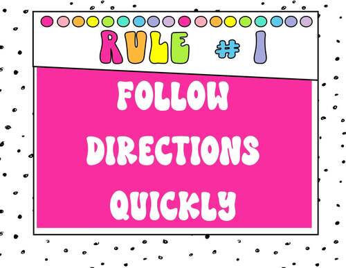 Bright Vibes Classroom Decor || Editable Rules Posters by Kayla Leonard