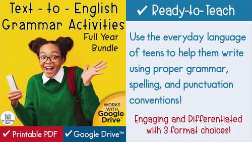 Text to English Grammar Daily Writing Activities Quarter 1 by The ...