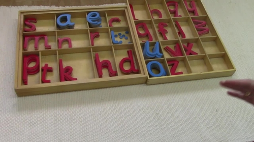 Montessori Large Movable alphabets First presentation by Montessori Tube
