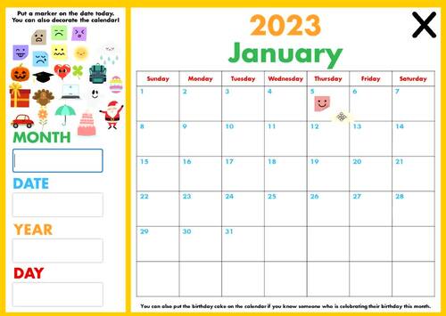 Boom™ Cards 2023 Interactive Calendar for Temporal Concepts and Vocabulary