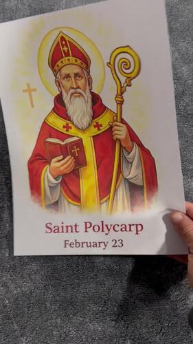 Saint Polycarp Poster | February 23 Feast Day | Catholic Saint ...