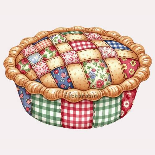 Patchwork Teacher Watercolor Clipart - 18 PNG Files, School & Education Art