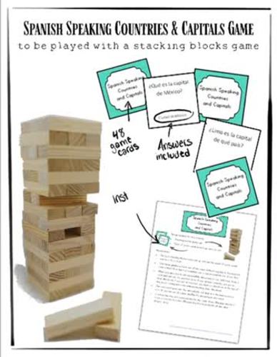 Spanish Speaking Countries and Capitals Game by Well Planned Chaos