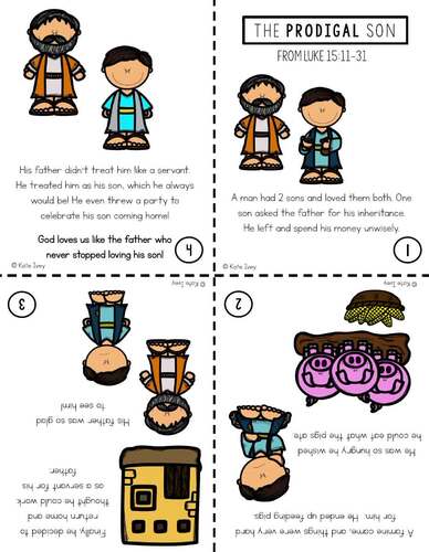Prodigal Son | Foldable Book | Mini Bible Book by Teacher Mama Kate