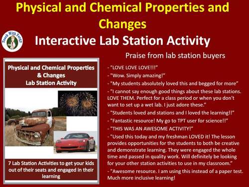 Physical and Chemical Properties & Changes - 7 Engaging Lab Station ...