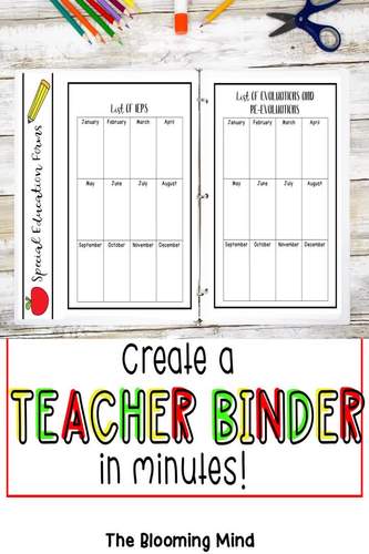Special Education Teacher Binder by The Blooming Mind | TpT