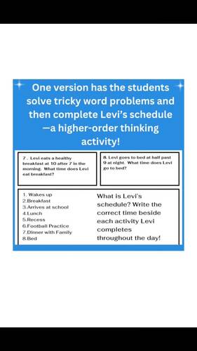 Telling Time Word Problem Practice|Drawing Hands on Analog Clocks|2 ...