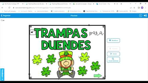 BOOM CARDS: Cuento San Patricio | Leprechaun St Patrick's Day Story in ...
