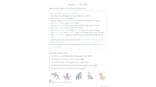 Continents & Oceans Workbook | Geography Activities for Kids ...