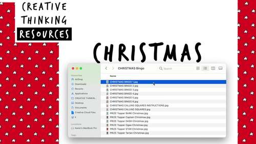 CHRISTMAS | Starter Task | Bingo Game & prize toppers | TpT