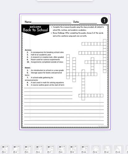 Back to School Activities for Middle and High School: First Week Activities