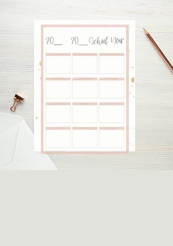 Rose Gold Lesson Planner|Weekly Planning Templates|Daily Planners|Printable