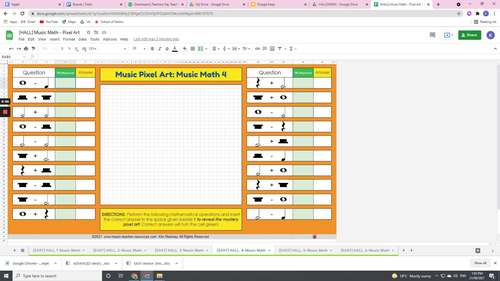 Halloween Music Activities - Music Math Pixel Art by MusicTeacherResources