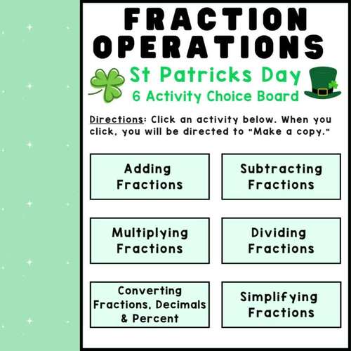 Adding Subtracting Multiplying Dividing Fractions | St Patricks Digital ...