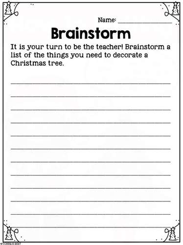 How to Decorate a Christmas Tree Procedural Writing by TCHR2.0 | TPT