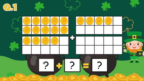 Addition & Subtraction Within 20 | Ten Frames & Word Problems - St. Patrick