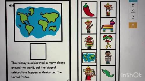 Cinco De Mayo Digital Adapted Book Boom Cards by Where I AUT-a Be