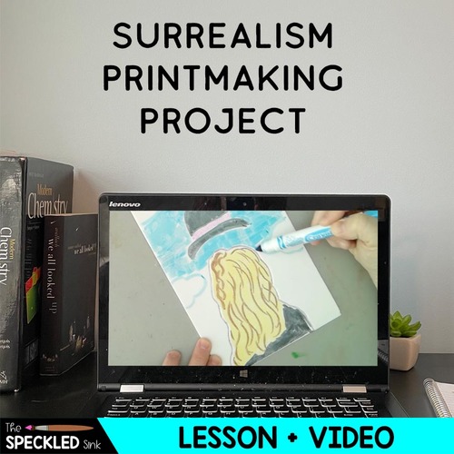 Surrealism Marker Print. Middle School Art Lesson Plan and Video ...