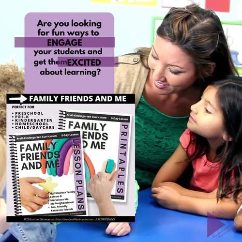 FAMILY FRIENDS & ME| Preschool PreK Kindergarten Curriculum | Lessons ...